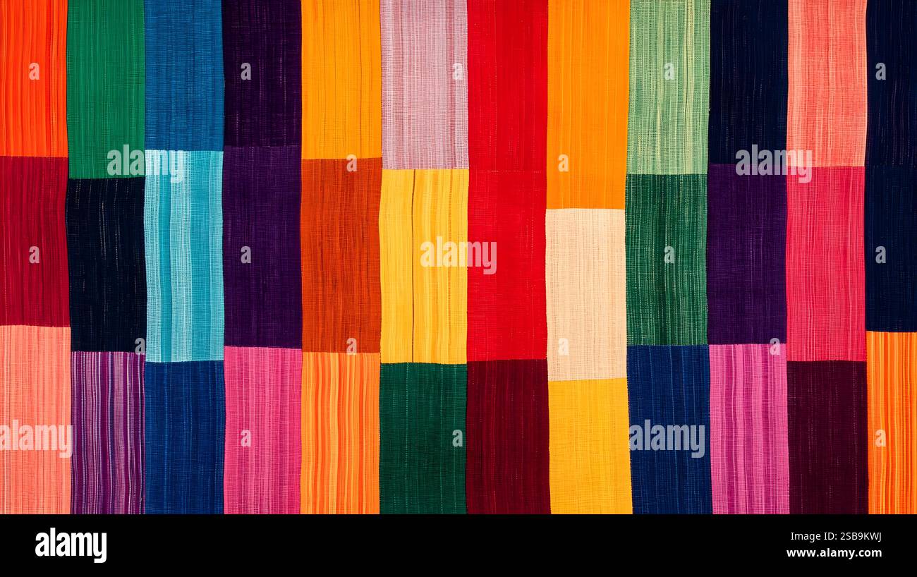 Vibrant and Colorful Handwoven Andean Textile from Peru Featuring ...