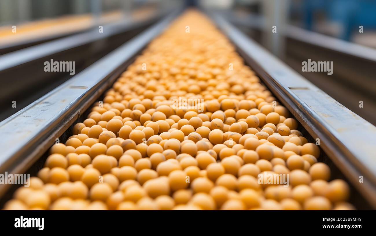 Conveyor Belt Transporting Soybean Meal as Eco-Friendly By-Product of ...