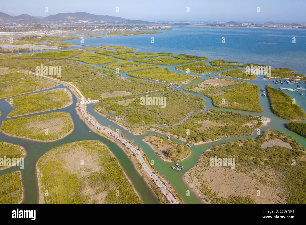 Lingshui. 31st Jan, 2025. This aerial photo taken on Jan. 31, 2025 ...