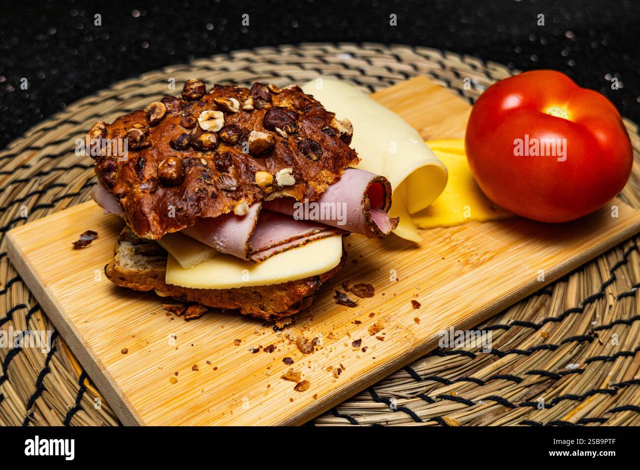 Preparing a sandwich before putting into the oven Stock Photo - Alamy