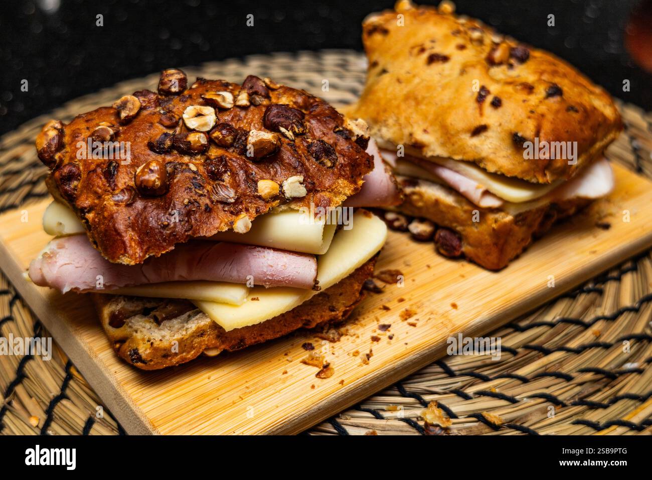 Preparing a sandwich before putting into the oven Stock Photo - Alamy