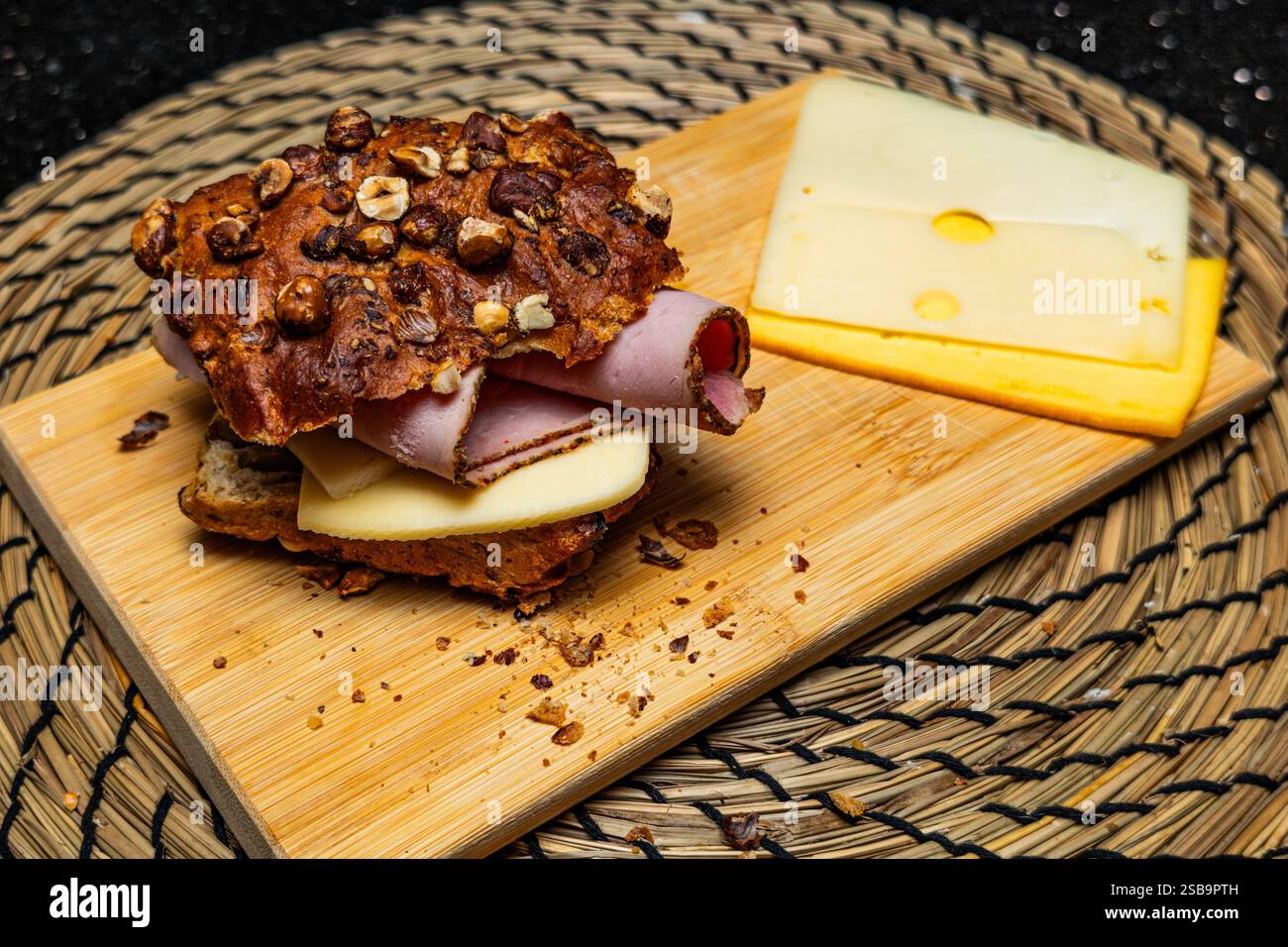 Preparing a sandwich before putting into the oven Stock Photo - Alamy