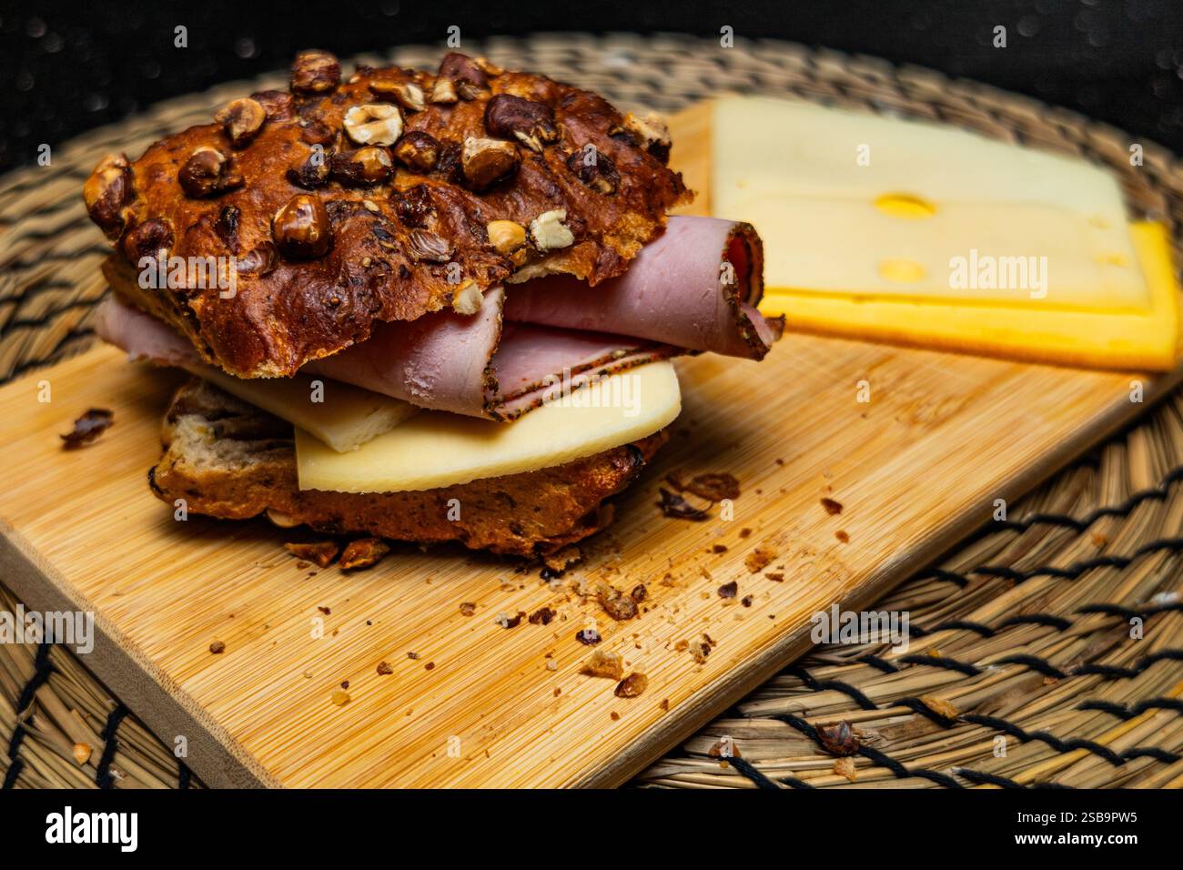 Preparing a sandwich before putting into the oven Stock Photo - Alamy