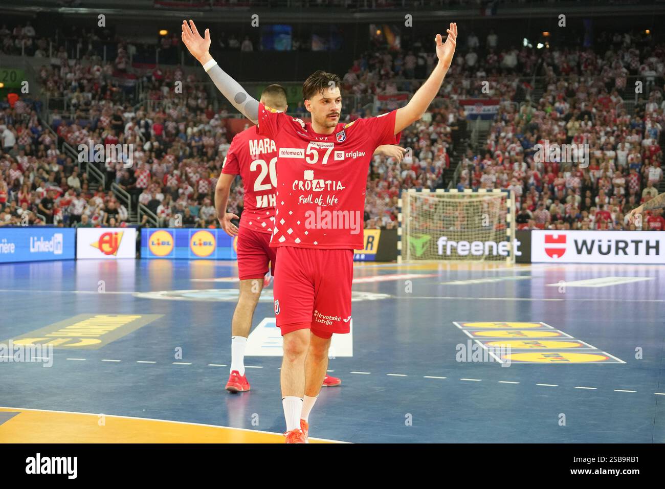 Zagreb, Croatie. 30th Jan, 2025. Filip Glavas of Croatia during the IHF ...