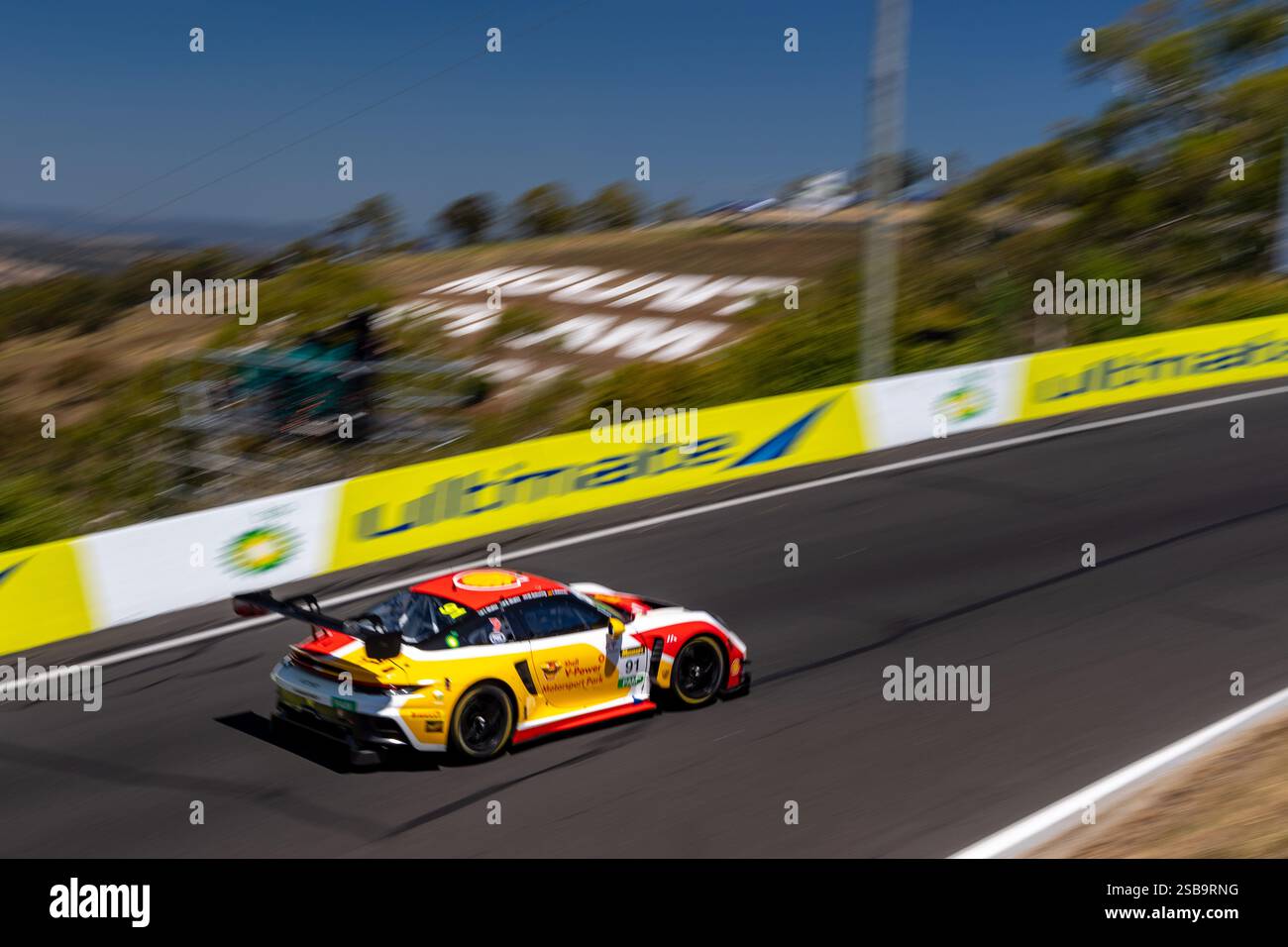 Bathurst, New South Wales, Australia. 2nd Feb, 2025. The The Bend Porsche 911GT3R (992) driven ...