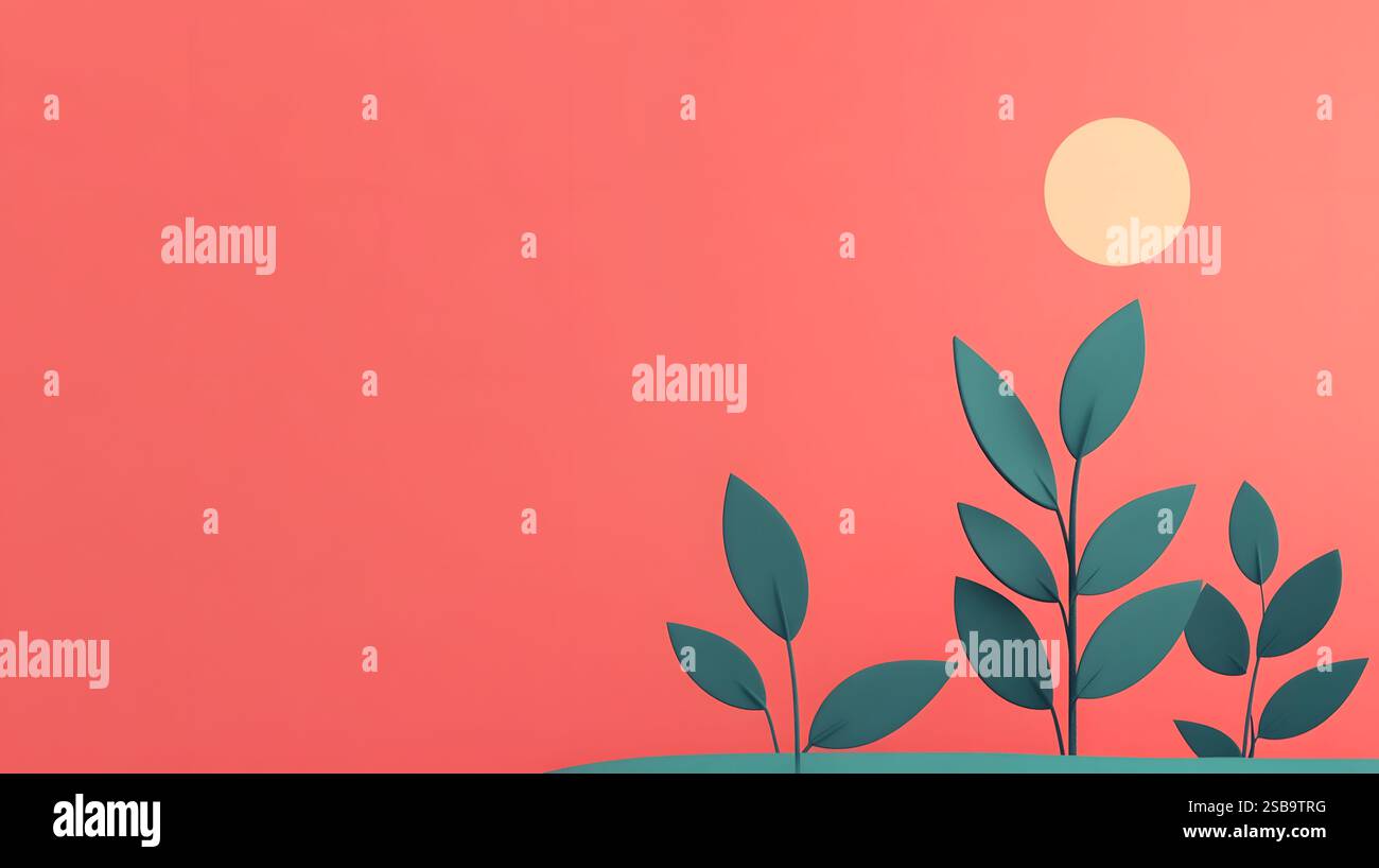 of a plant's sequential growth stages transitioning into a glowing ...