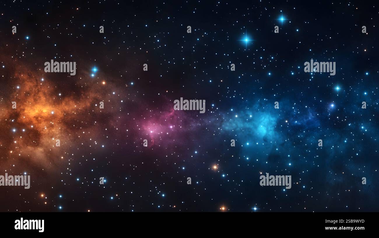 cosmic landscape depicting a dramatic starry night sky filled with ...