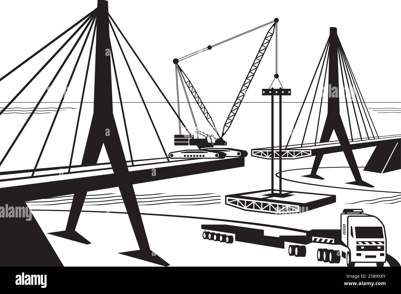 Lift bridge design Stock Vector Images - Alamy