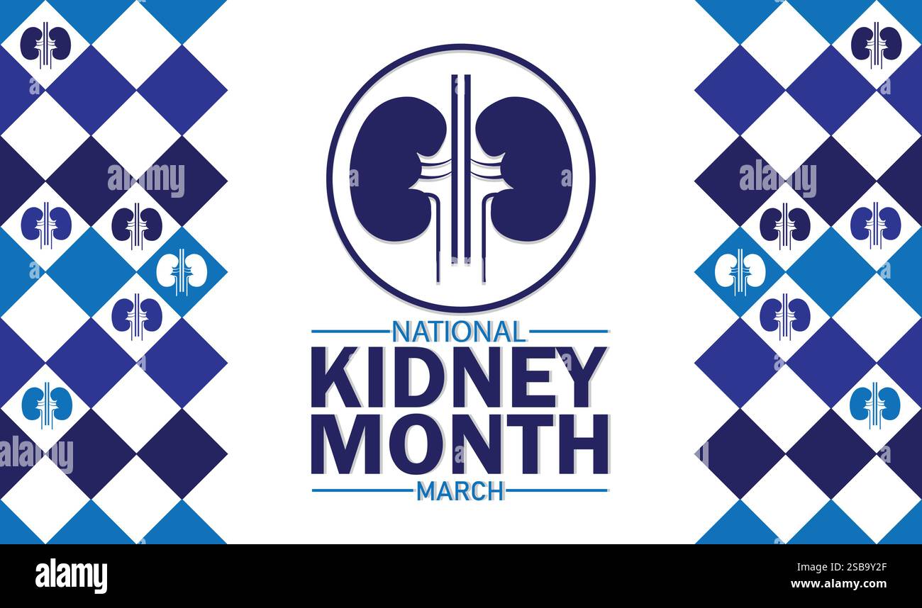 National Kidney Month. March. Vector illustration. Design for banner ...