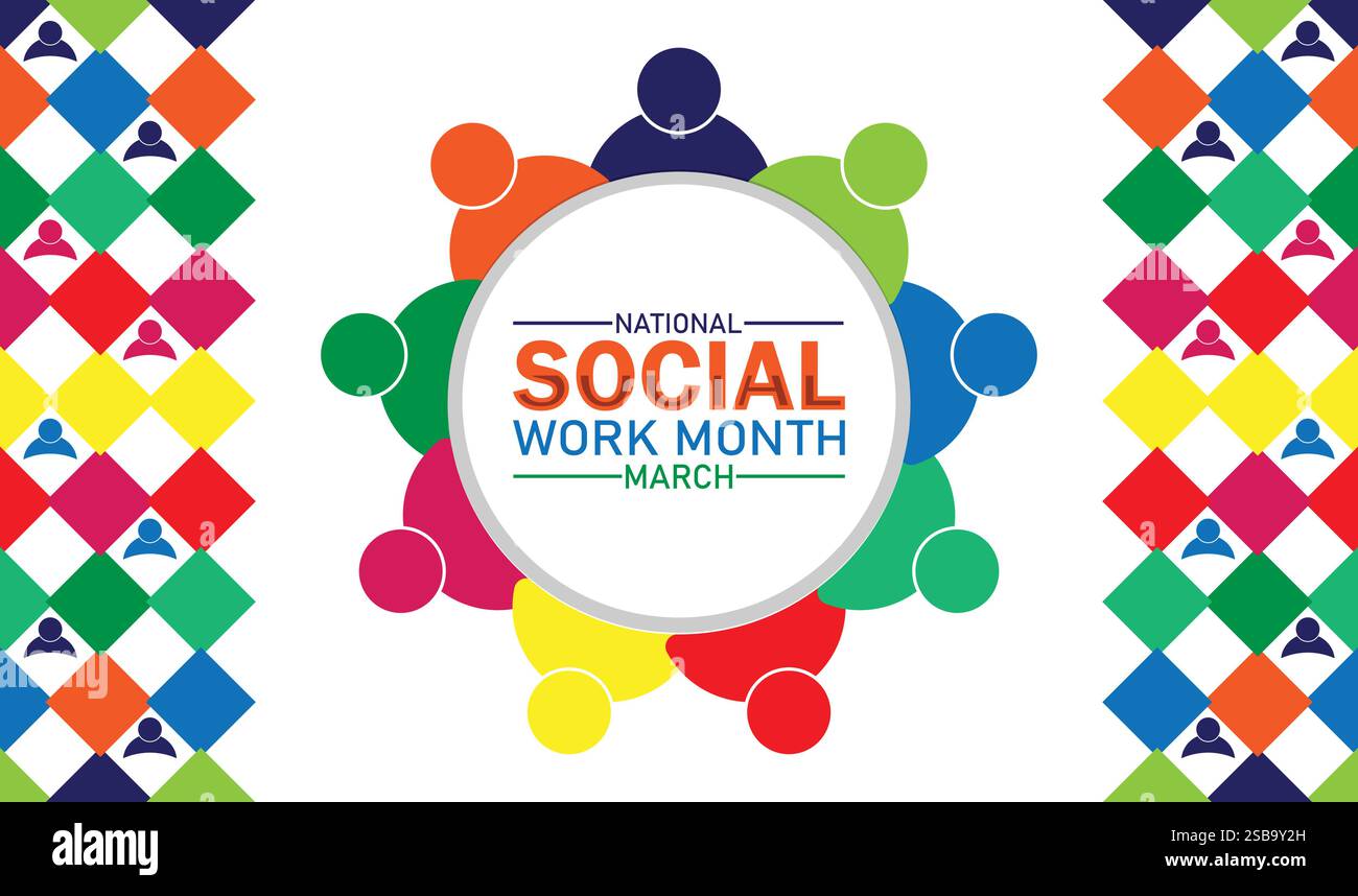National Social Work Month. March. Vector illustration. Design for ...
