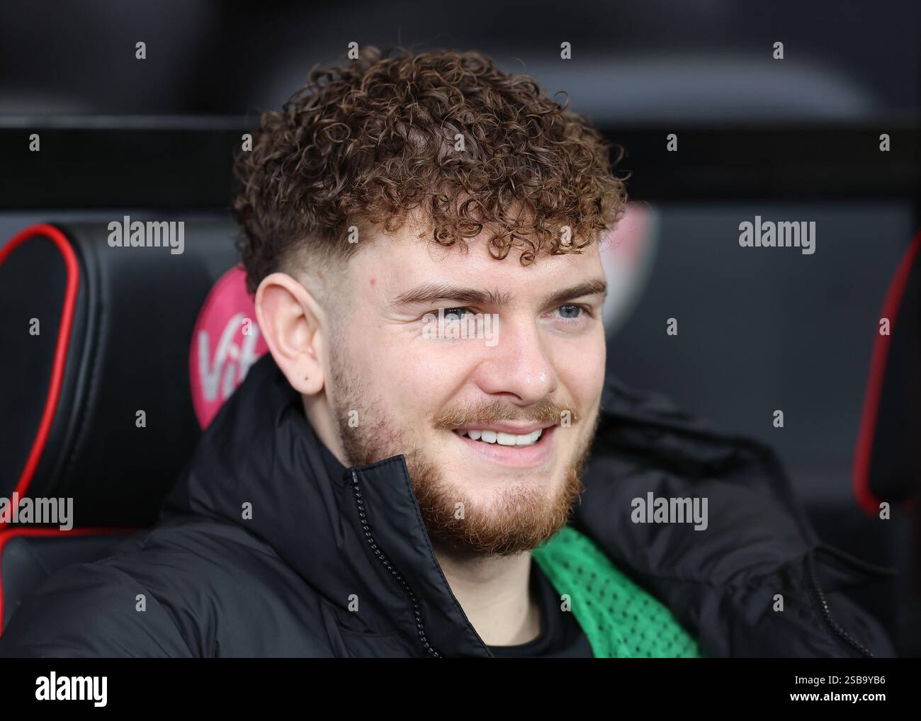 Bournemouth, UK. 1st Feb, 2025. Harvey Elliott of Liverpool sits on the ...