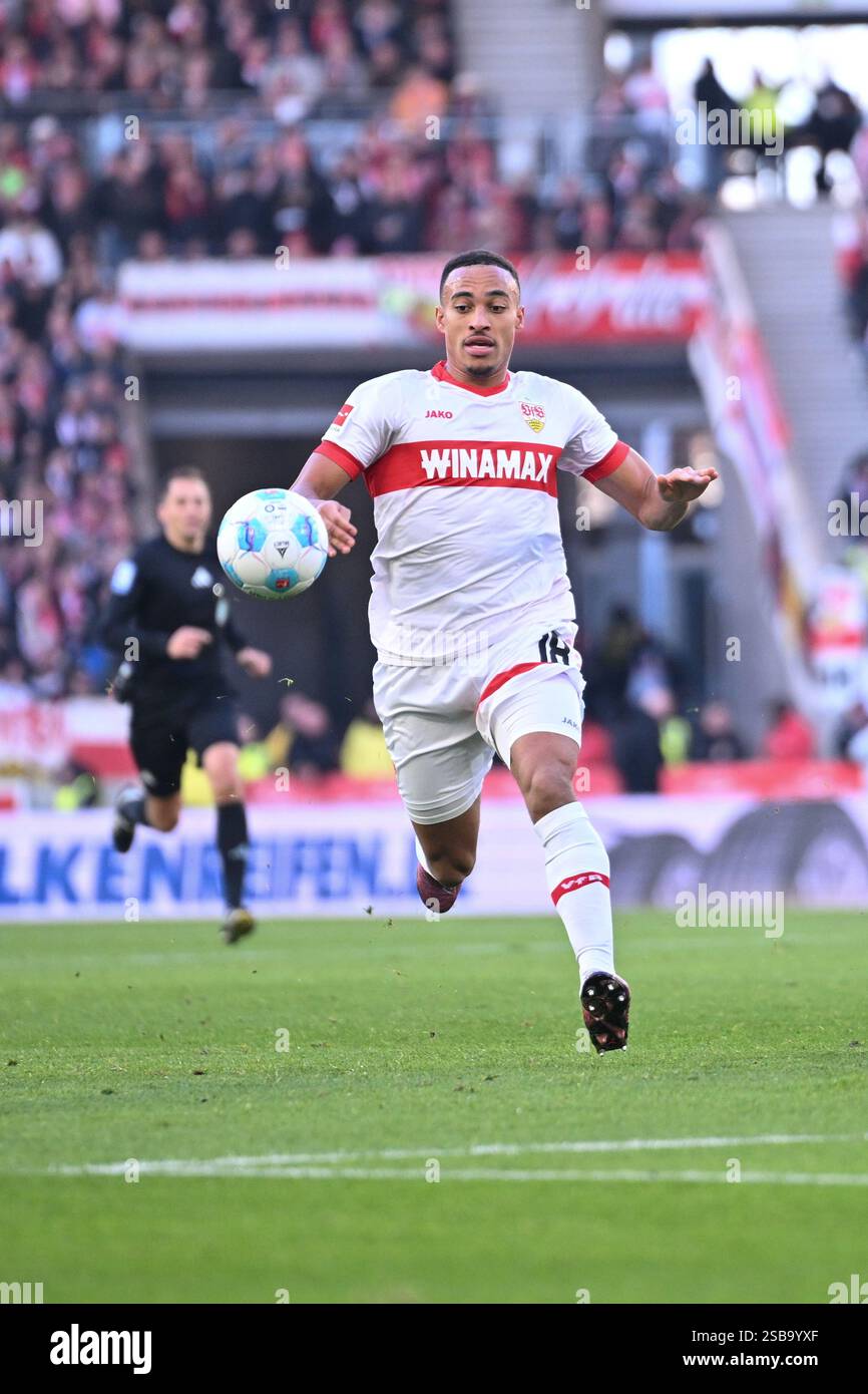 01 February 2025, Baden-Württemberg, Stuttgart: Soccer: Bundesliga, VfB ...