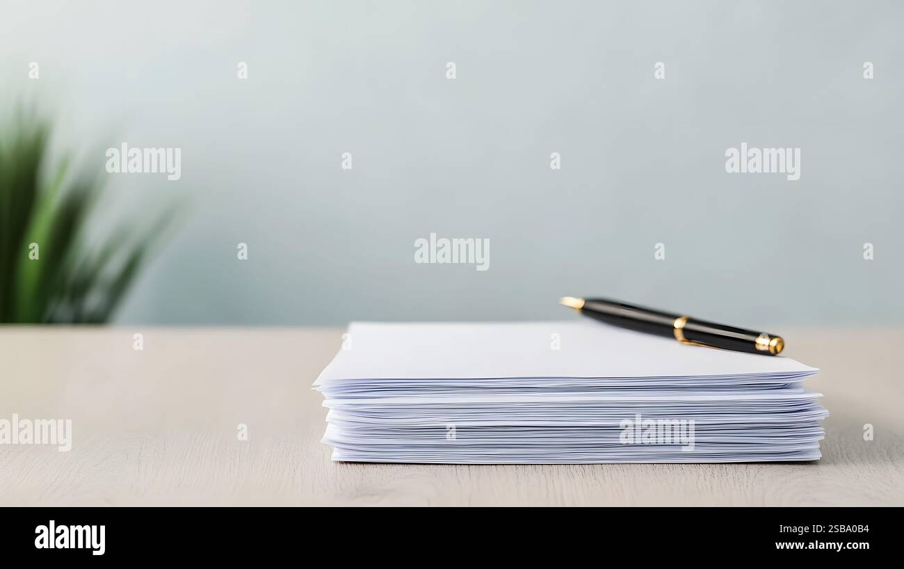 Clean and organized professional resume on a tidy office desk,perfect ...