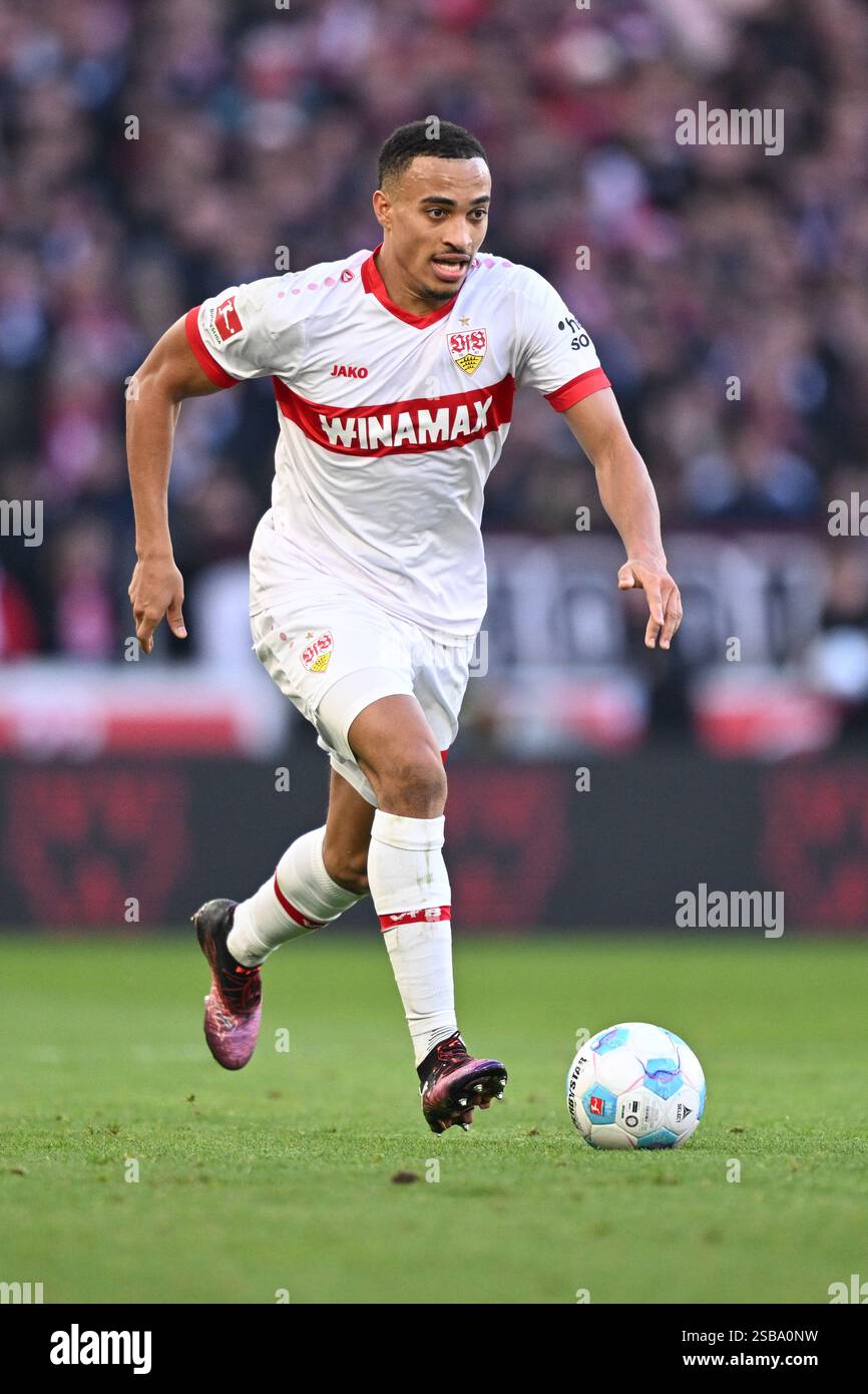 01 February 2025, Baden-Württemberg, Stuttgart: Soccer: Bundesliga, VfB ...