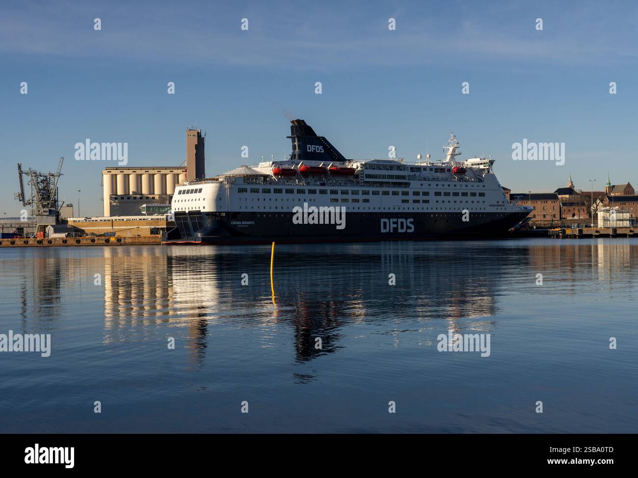 Oslo, Norway. 01st Feb, 2025. The ship "Crown Seaways" is moored in the ...