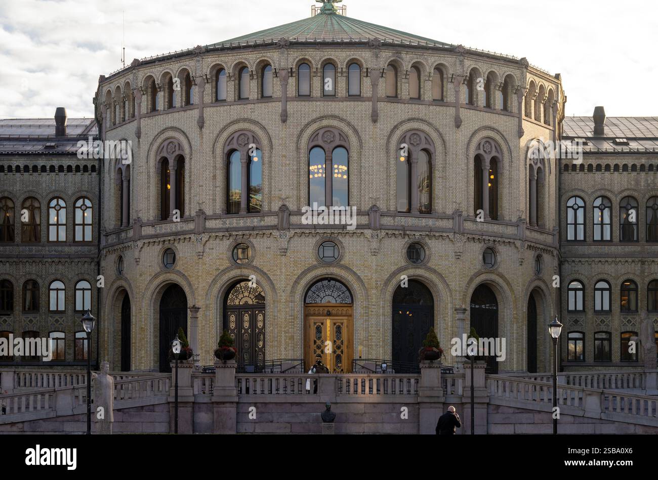 Oslo, Norway. 01st Feb, 2025. The Storting building (Stortingsbygningen ...