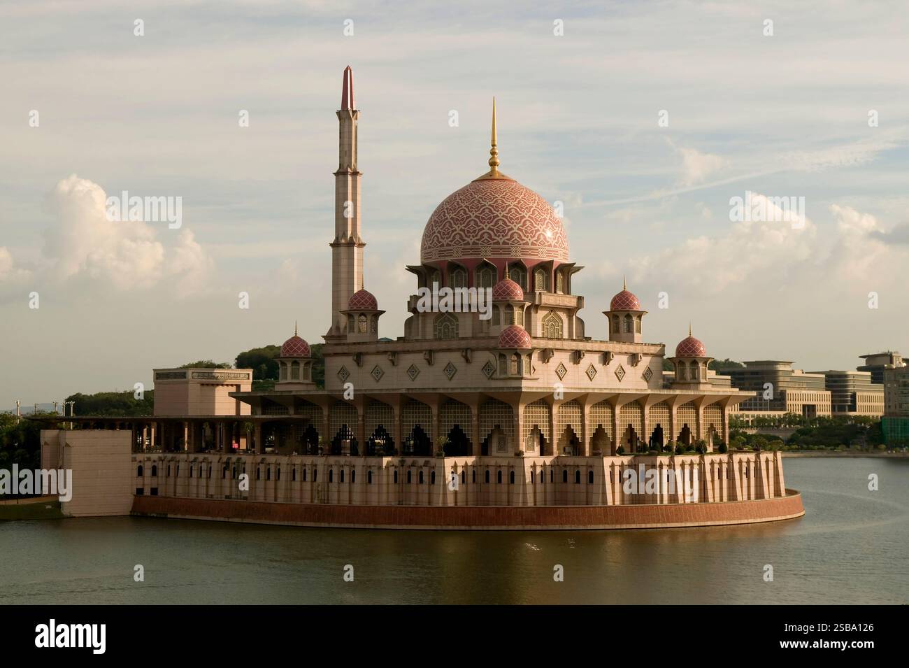 The Putra Mosque is the principal mosque of Putrajaya, Malaysia. It is ...