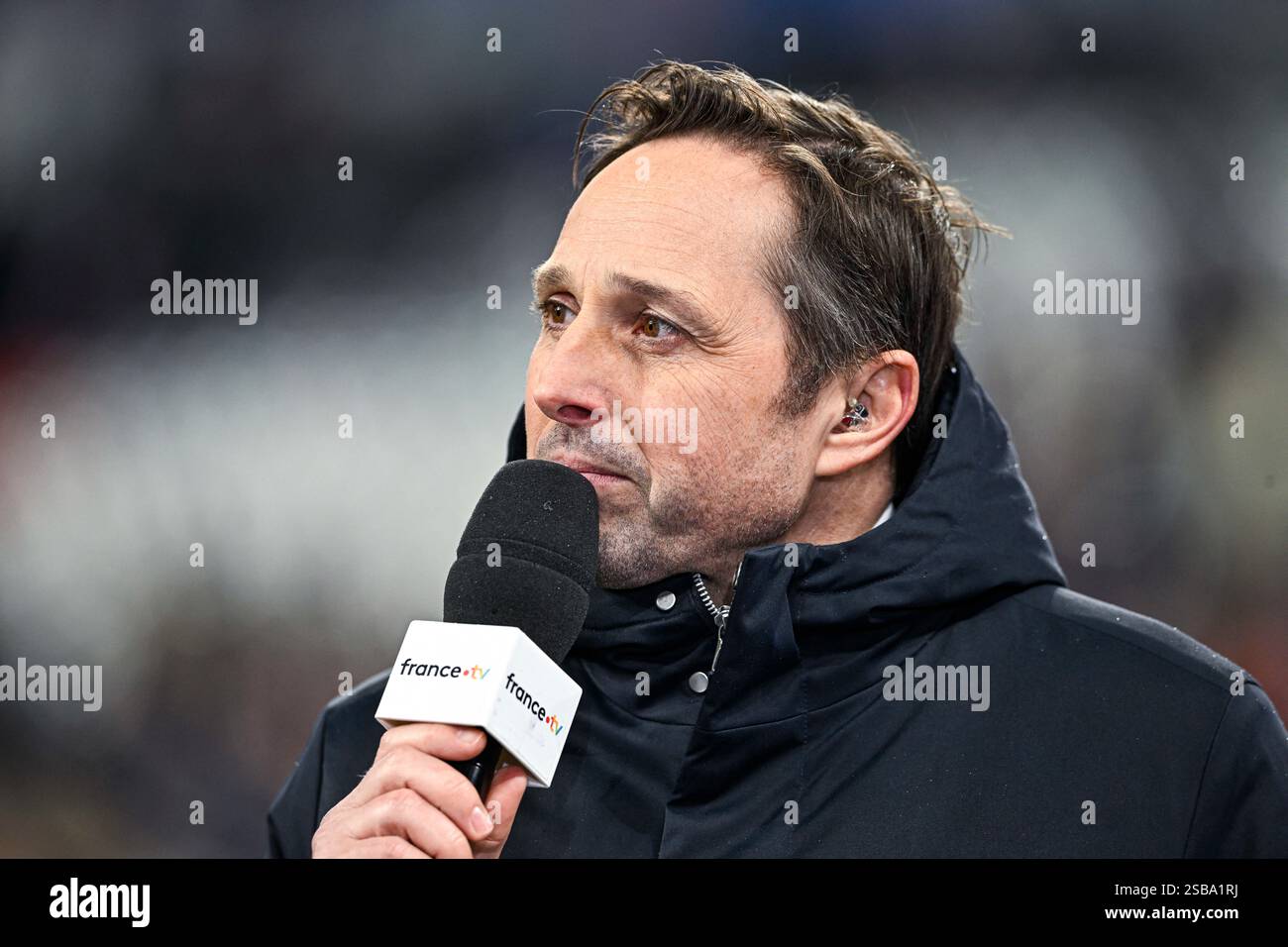 Cedric Beaudou journalist for France Televisions during the 6 or Six ...