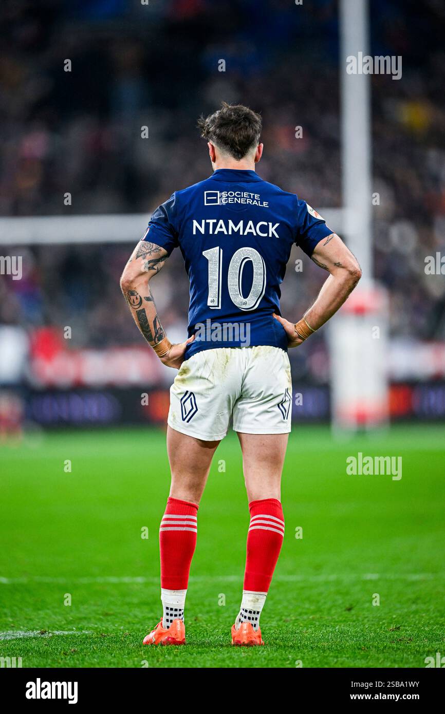 Paris, France. 31st Jan, 2025. Romain Ntamack from back with number 10 ...