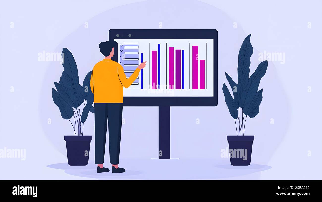 Software Company Representative Demonstrating Exclusive Features and ...