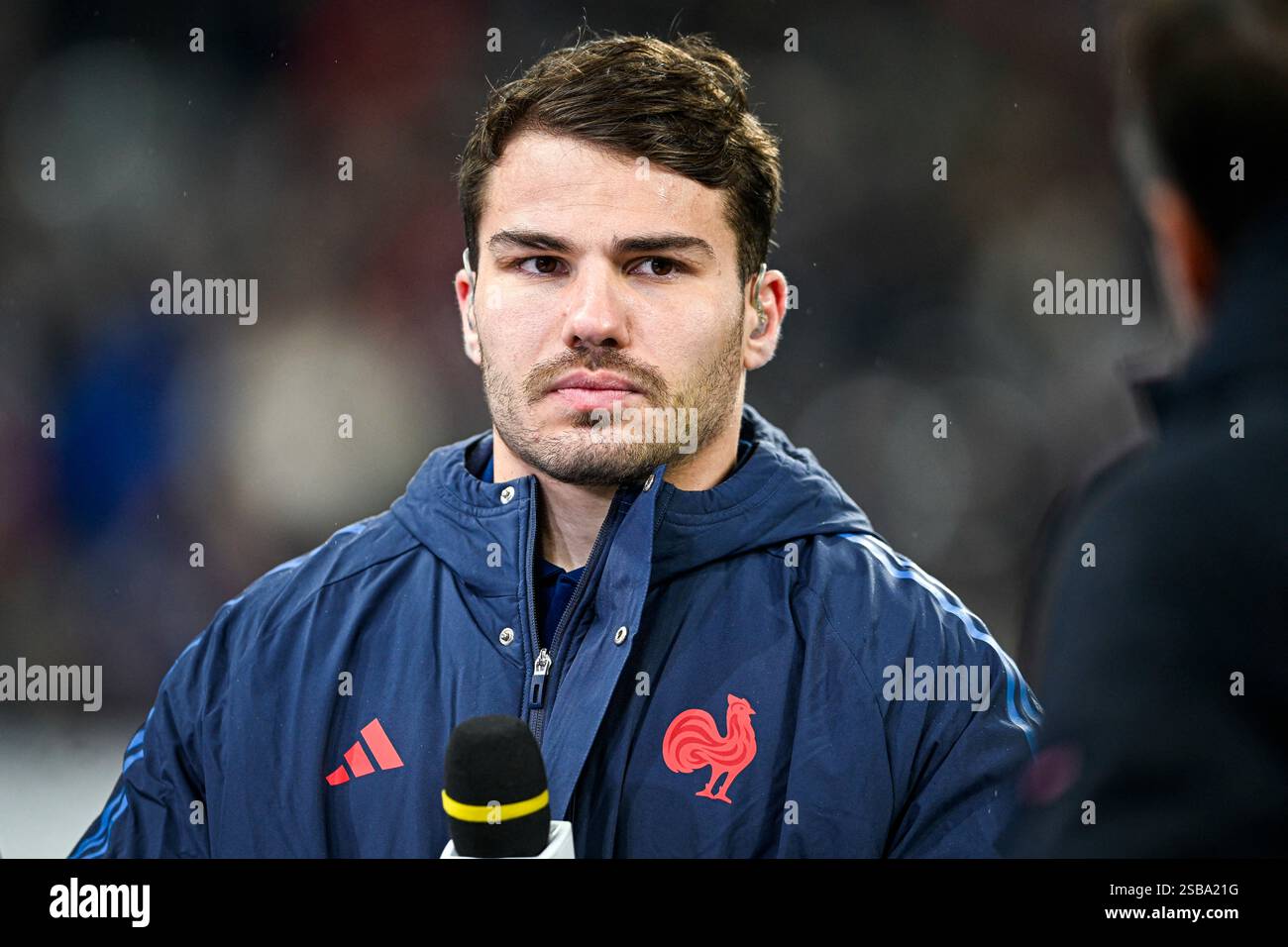 Paris, France. 01st Feb, 2025. Antoine Dupont during the 6 or Six Nations Championship rugby ...