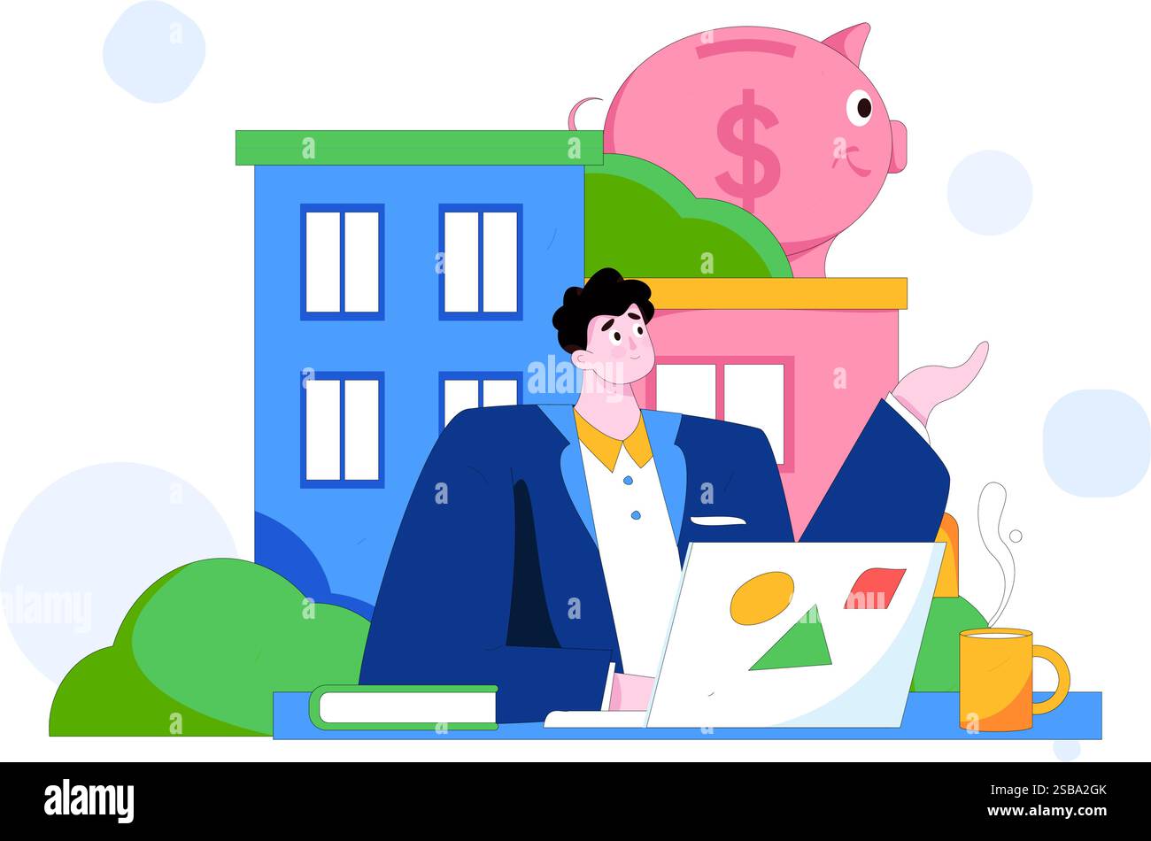 Home loan flat vector concept operation illustration Stock Vector Image ...