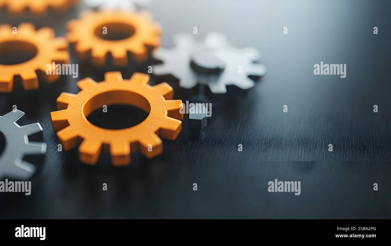 Gears and Cogs Abstract Representation Symbolizing Mechanics and ...