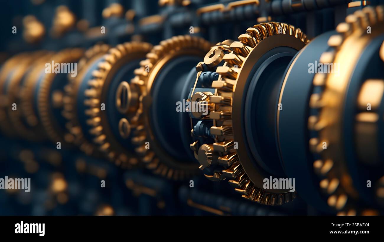 Detailed 3D of an intricate steam engine mechanism showcasing the ...