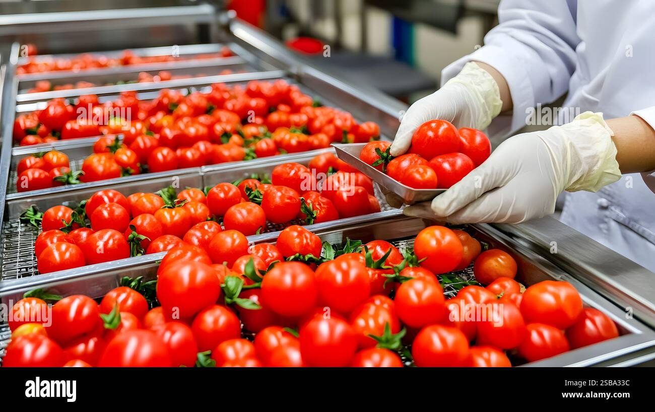 Factory Worker Carefully Conducting Thorough Food Safety Inspection ...