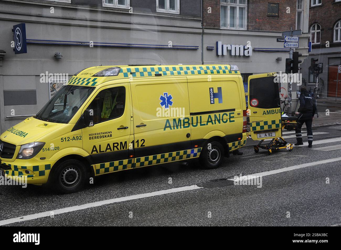 Copenhagen/Denmark 22..March.2018 Medical ambulance van in danish capital free medical ...