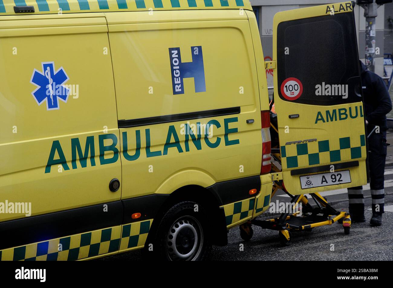 Copenhagen/Denmark 22..March.2018 Medical ambulance van in danish capital free medical ...