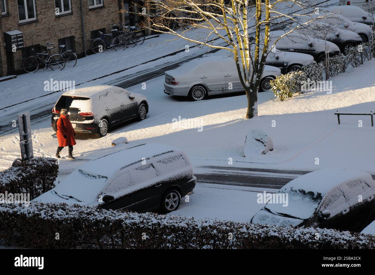 Copenhagen/Denmark 20..March.2018 .Snow fall weather in danish capital ...