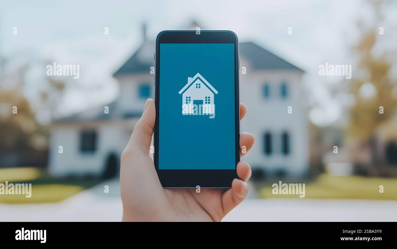 Mobile Smartphone Displaying Property Maintenance Alerts and Updates ... Mobile Smartphone Displaying Property Maintenance Alerts and Updates ...