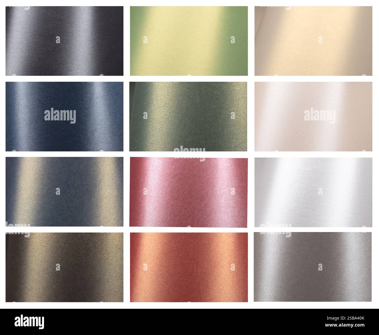 Metallic paper background set with pearlescent gradients in blue, pink ...