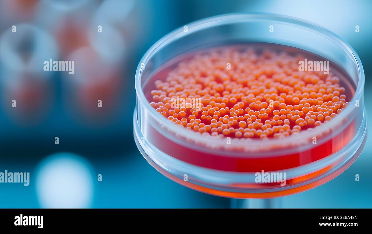 Vibrant Microscopic View of Bacteria Testing in a Food Safety ...
