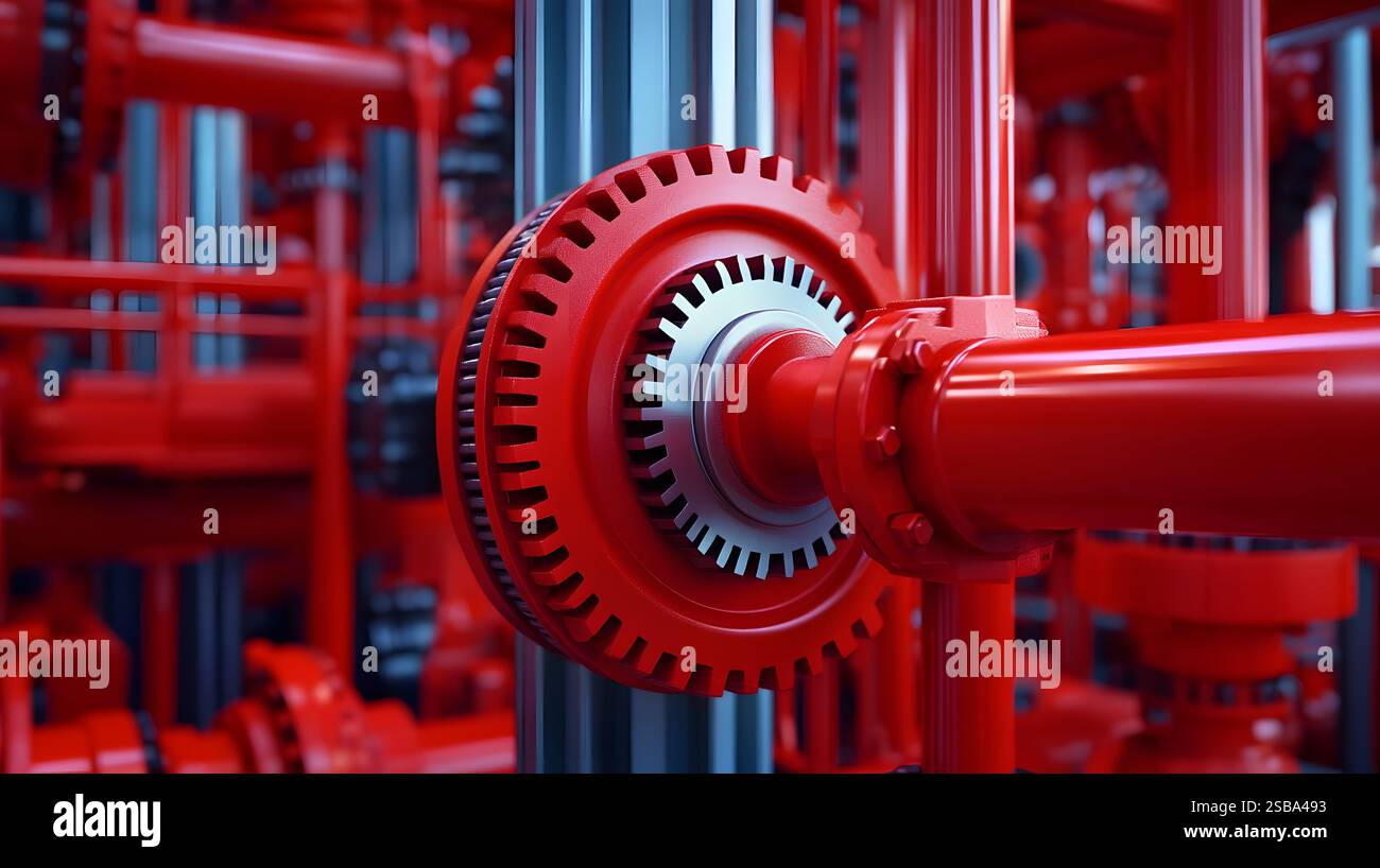 Oil Rig Machinery with Rotating Components,Industrial Engineering Theme ...