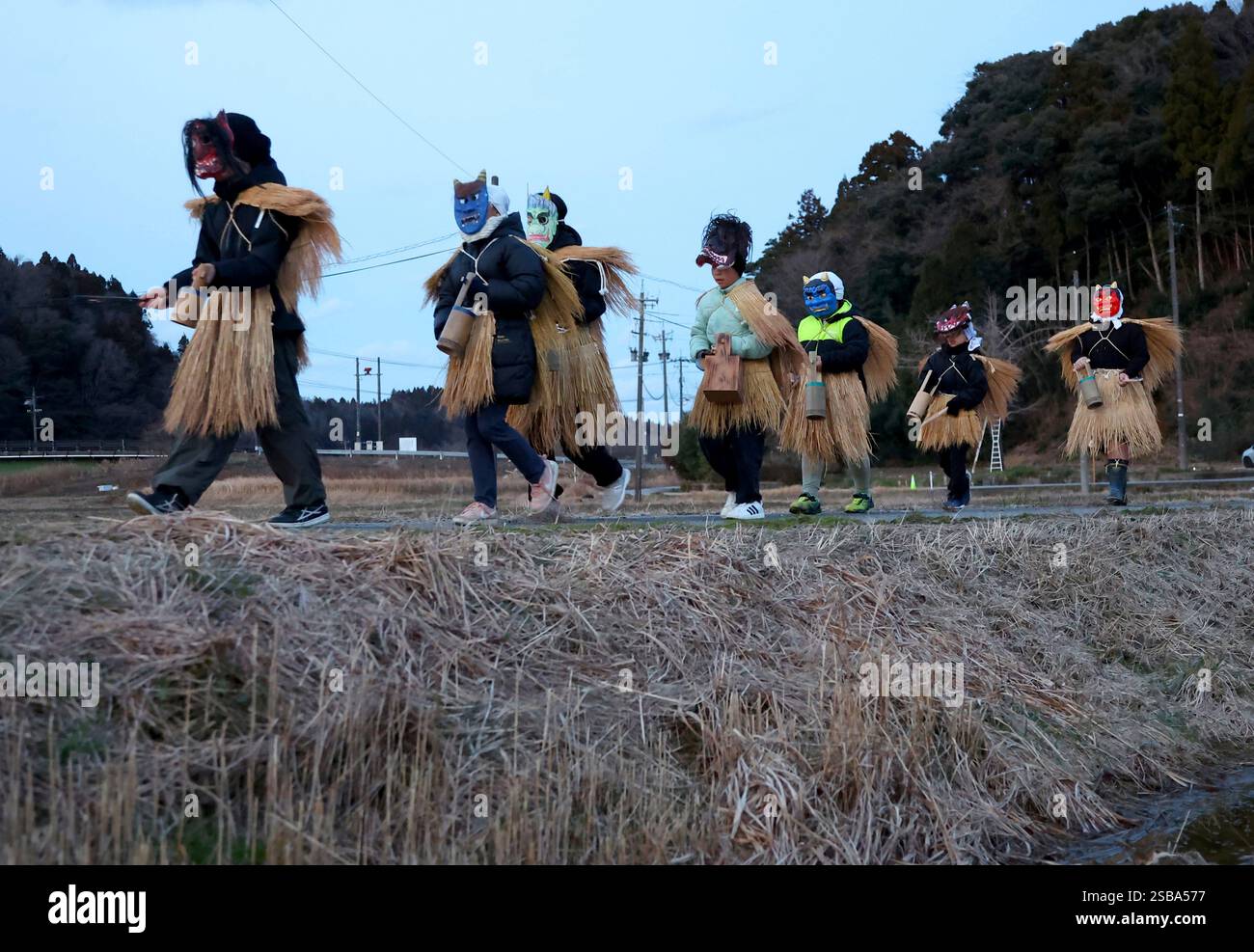 The UNESCO Intangible Cultural Heritage "Amamehagi" festival is held ...
