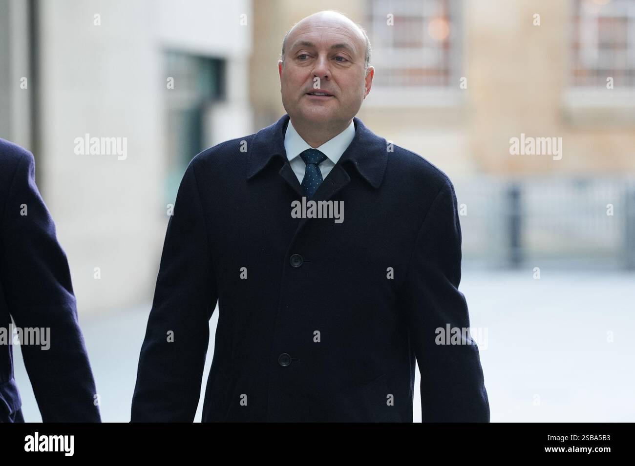 Shadow business and trade secretary Andrew Griffith arrives at BBC ...