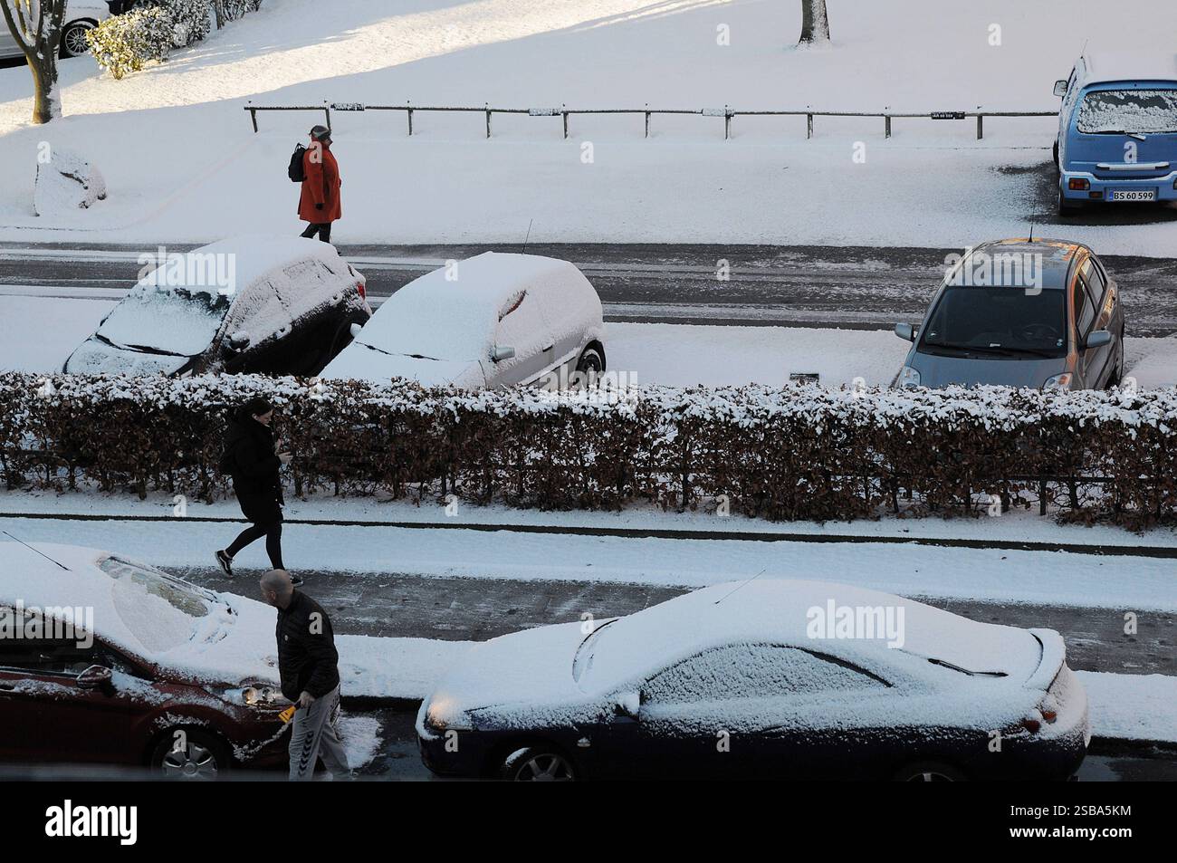 Copenhagen/Denmark 20..March.2018 .Snow fall weather in danish capital ...