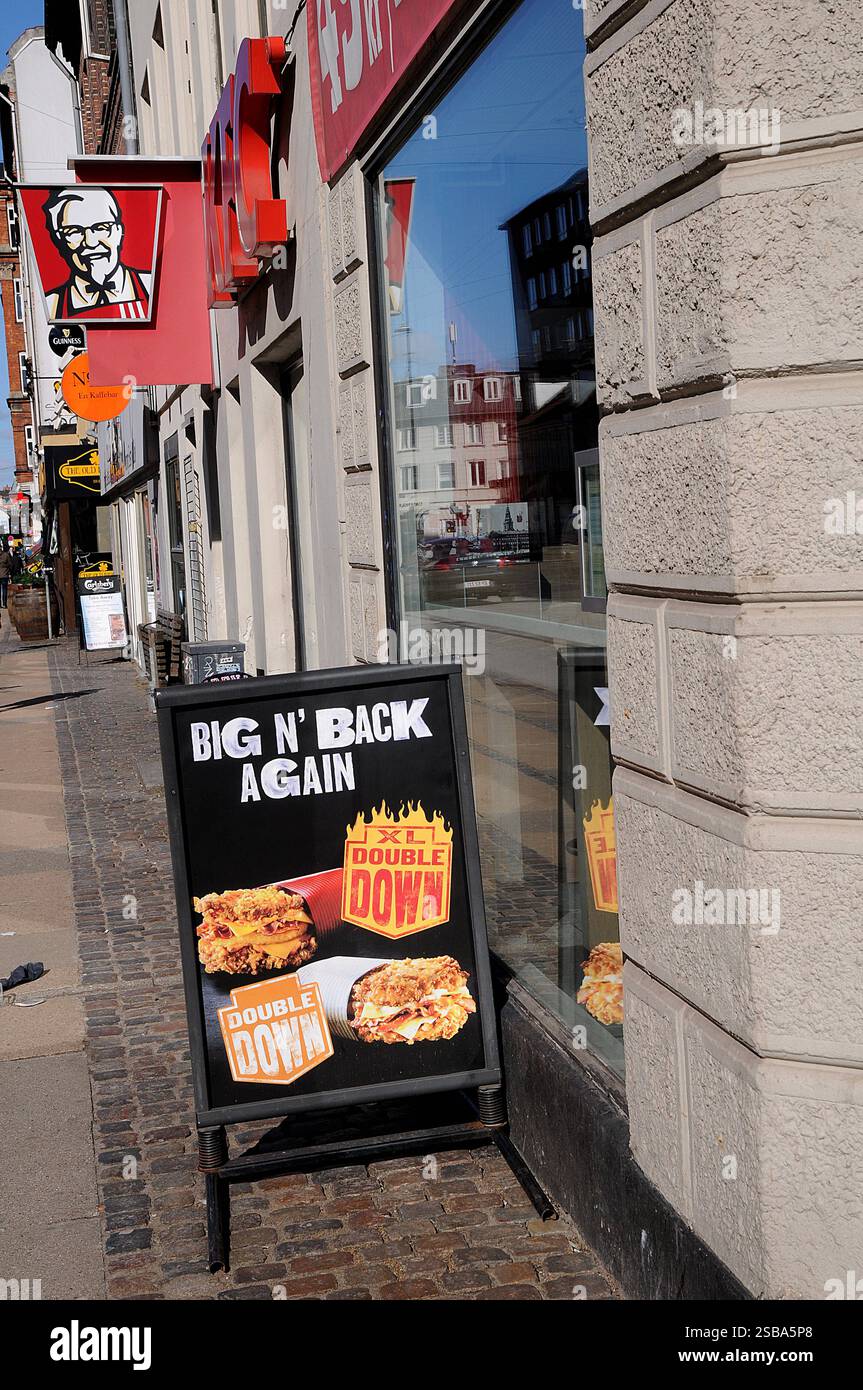 Copenhagen/Denmark 18..March.2018 .KFC Knetucky fried chichen in danish ...