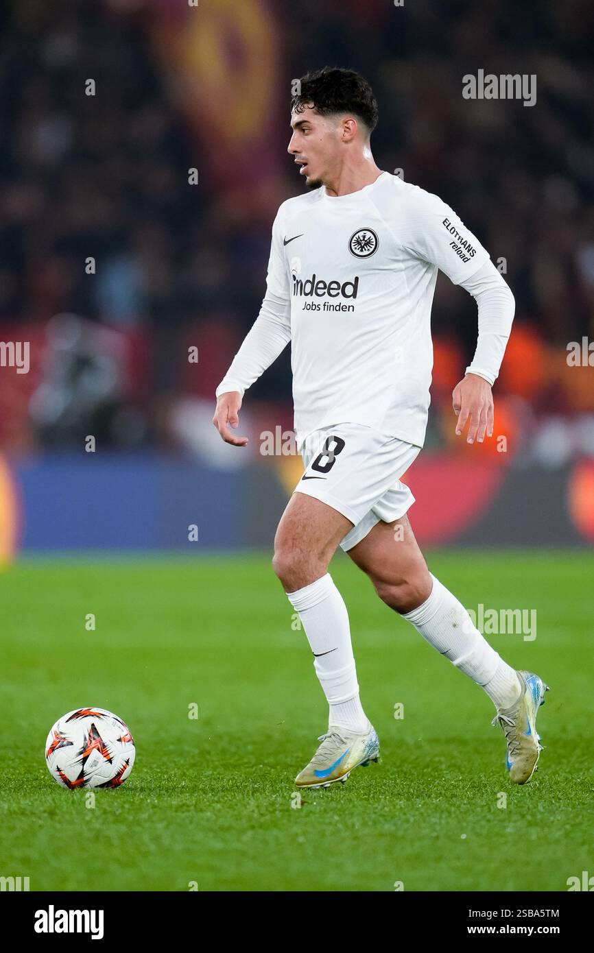 Rome, Italy. 30th Jan, 2025. Fares Chaibi of Eintracht Frankfurt during ...