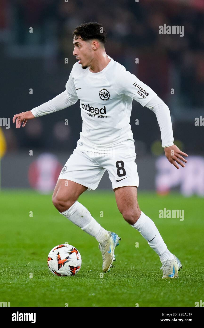 Rome, Italy. 30th Jan, 2025. Fares Chaibi of Eintracht Frankfurt during ...