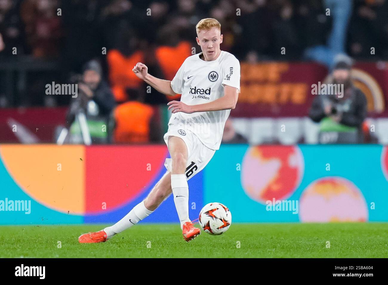 Rome, Italy. 30th Jan, 2025. Hugo Larsson of Eintracht Frankfurt during ...