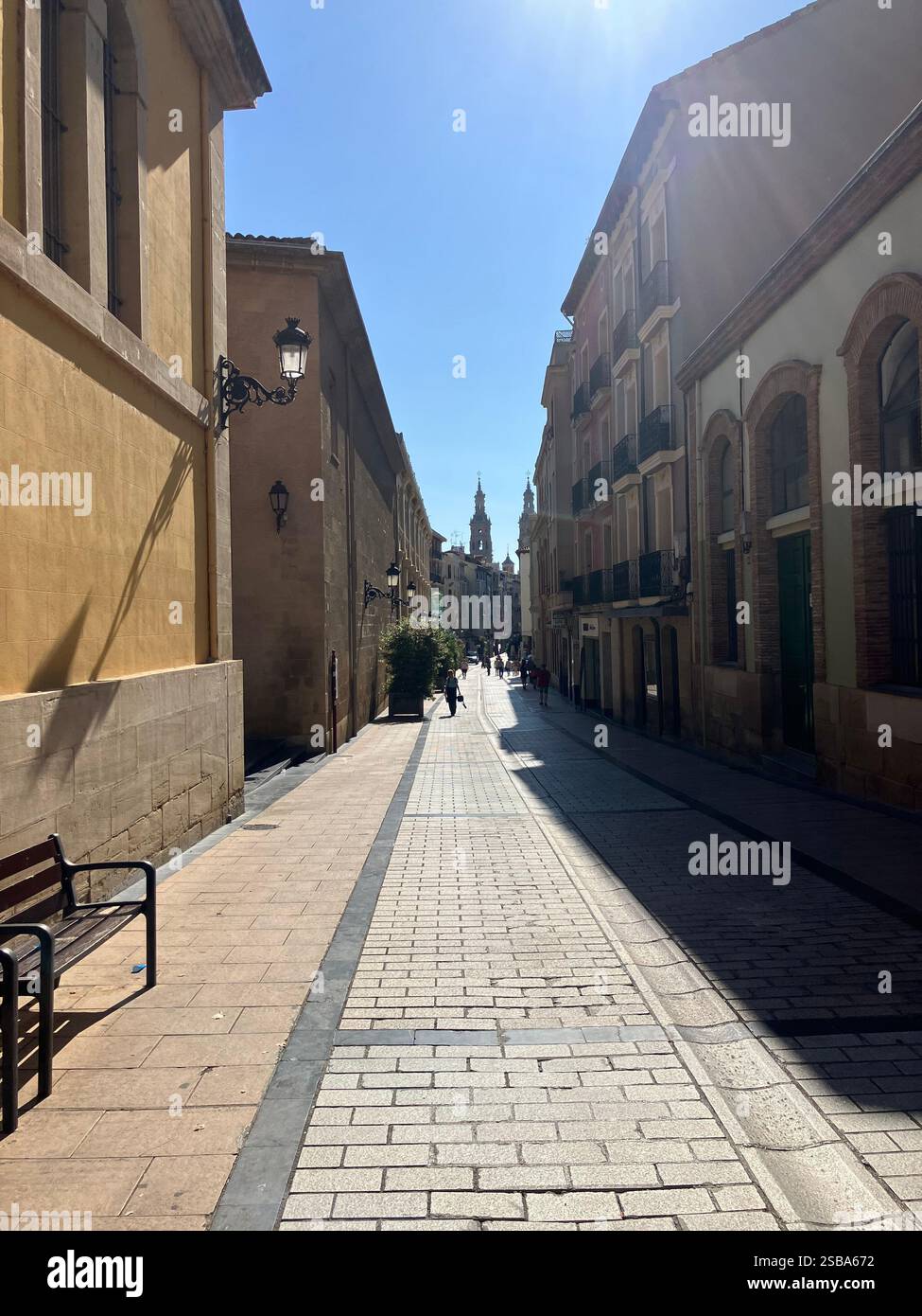 A Spanish Street in the Sunshine, Logroño, Spain Stock Photo - Alamy