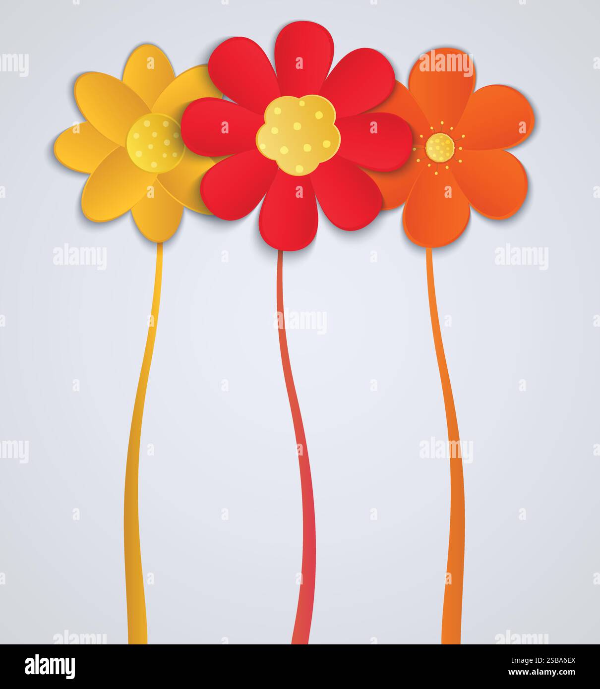 Origami flowers on white Stock Vector Images - Alamy