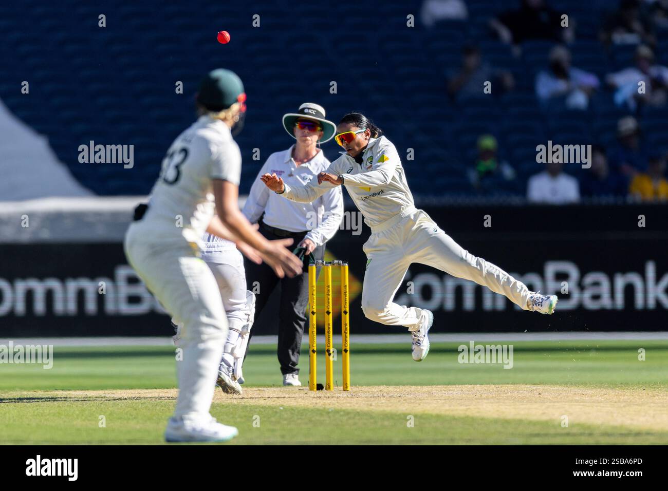 MELBOURNE, AUSTRALIA - FEBRUARY 01: Alana King of Australia tries to ...