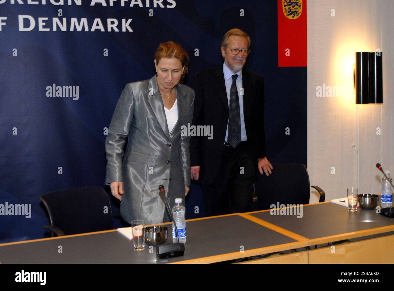 Israeli foreign minister Tzipi Lini visits danish foreign minister Per ...