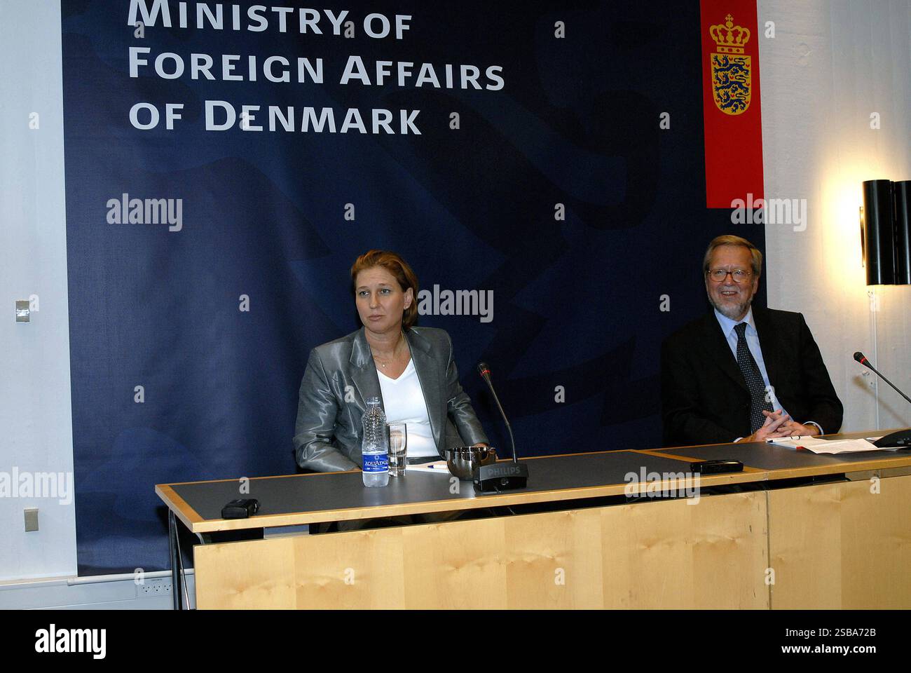 Israeli foreign minister Tzipi Lini visits danish foreign minister Per ...