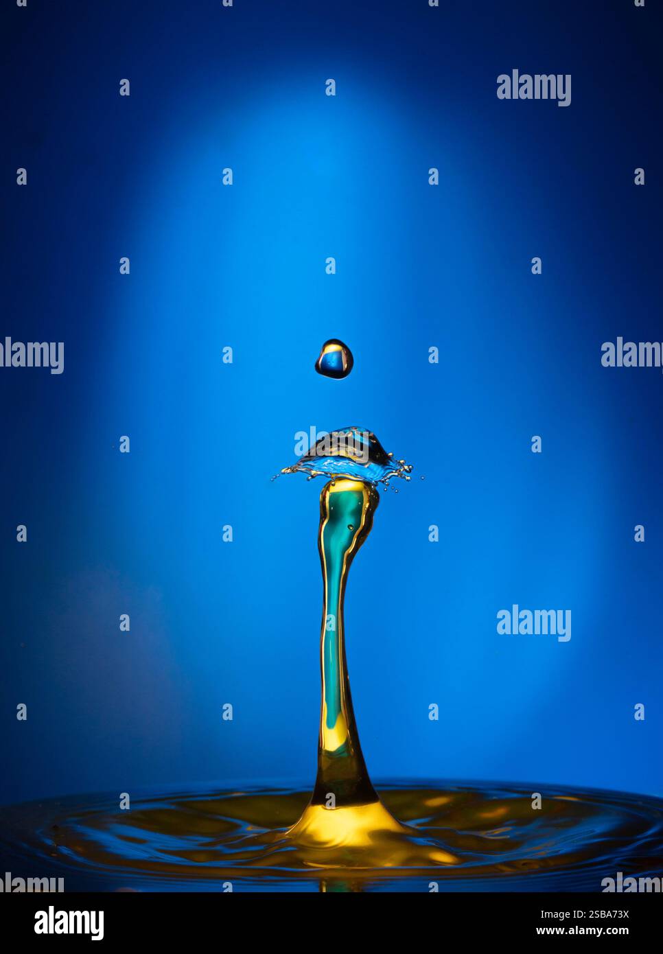 Arresting, ethereal, colour infused, imaginative water collision, macro ...