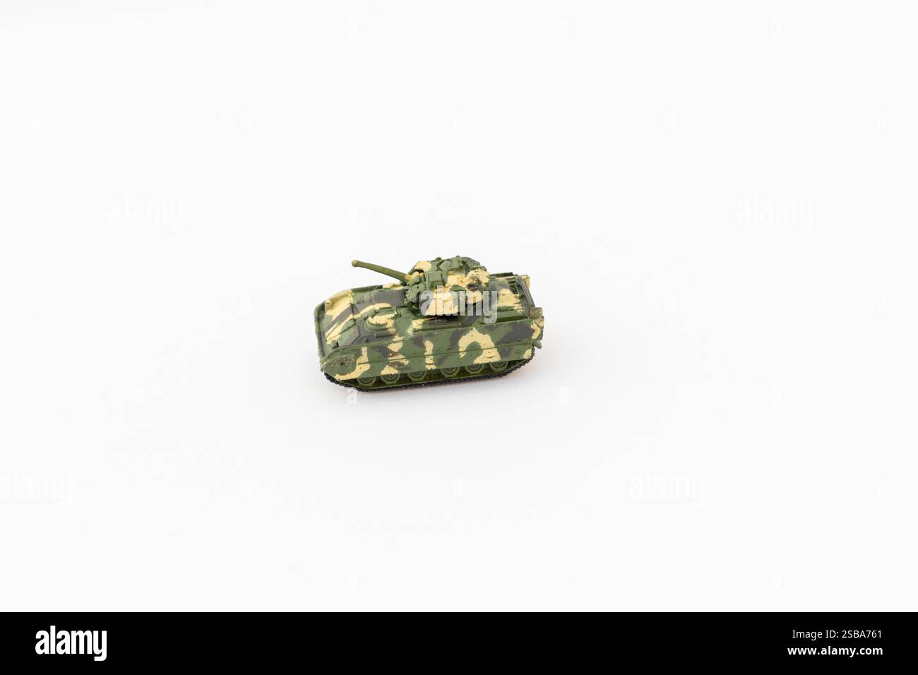 Toy small tank on white isolated background Stock Photo - Alamy